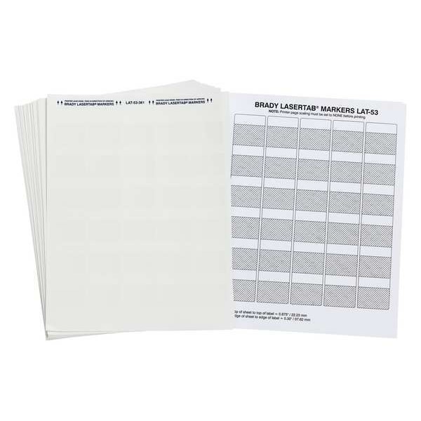 Brady Write On Laminating Wire and Cable Markers, White on Translucent ...