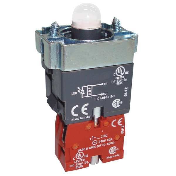 Dayton Lamp Module and Contact Block, 22mm, 1NC 30G173 | Zoro