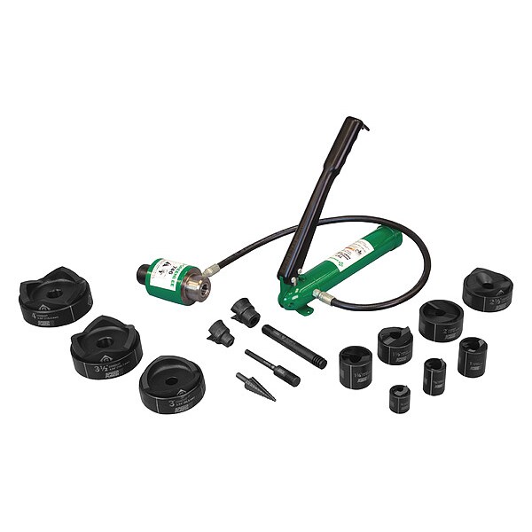 Greenlee 19 Piece Hydraulic Punch Driver Set, 10 ga. 7310SBSP | Zoro