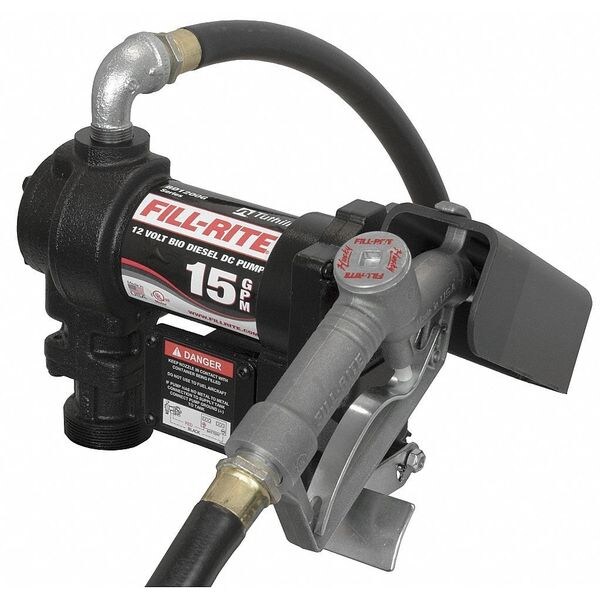 Fill-Rite Fuel Transfer Pump, 12VDC, 15 Max. Flow Rate , 1/4 HP, Cast ...