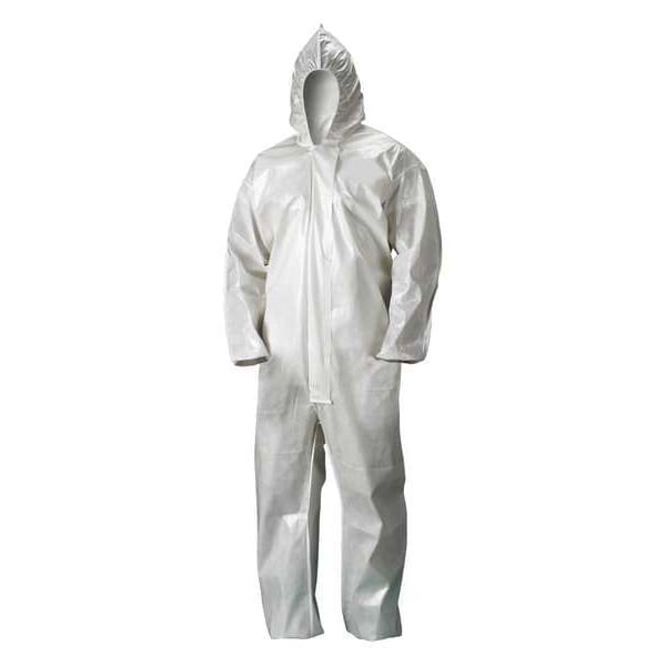 Condor Condor Disposable Coveralls, Hooded, Chem Advanced, Storm Flap ...