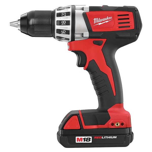 Milwaukee Tool 1/2", 18.0 Cordless Drill, Battery Included 2601-259 | Zoro