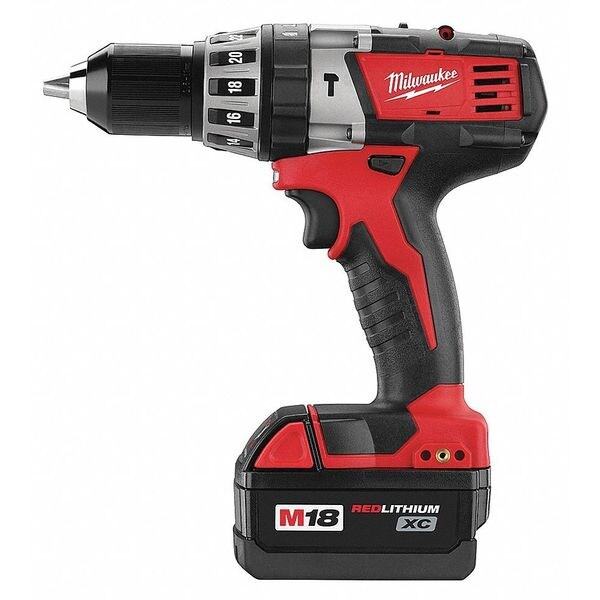 Milwaukee Tool 18V Hammer Drill, Battery Included, 1/2" Chuck 2602-259 ...