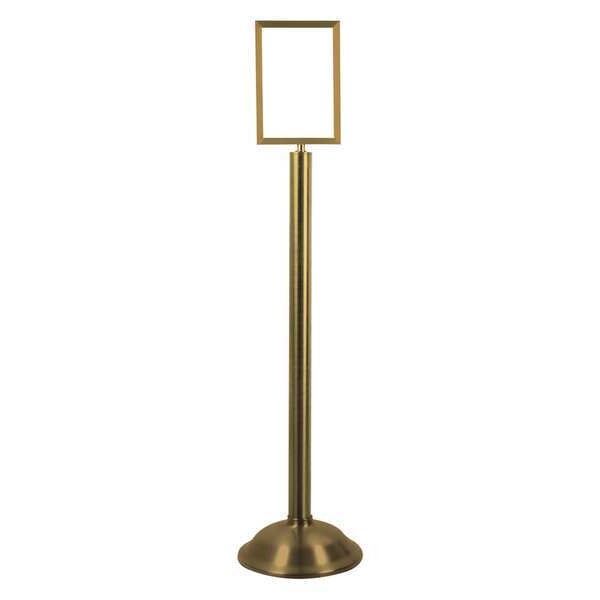 Tensabarrier Sign Holder, 7In X 11In Frame, Satin Brass 1310T-2S-0711HD ...
