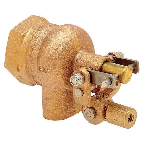 Bob Float Valve, 1-1/2in., LF Brass, Pipe Mount R605T-1-1/2-LF | Zoro