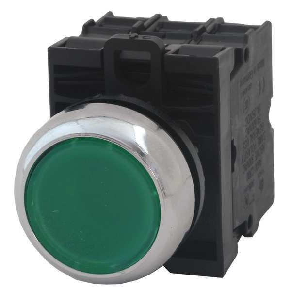 Eaton Illuminated Push Button, 22mm, Green M22M-DL-G-K20-G | Zoro
