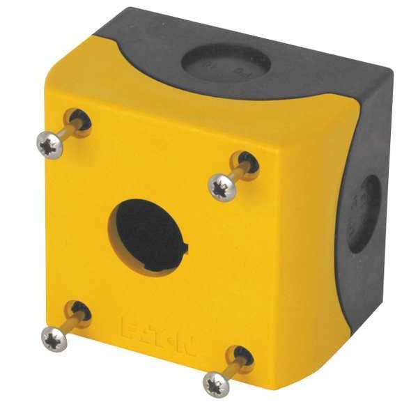 Eaton Pushbutton Enclosure, 2.83 in W, Plastic M22-IY1-PG | Zoro