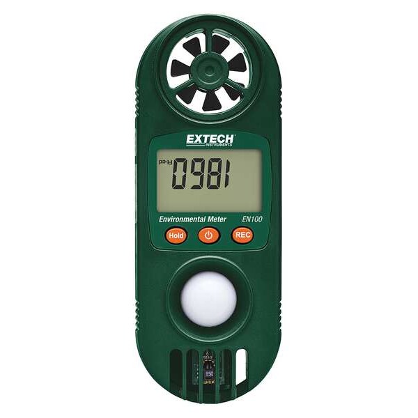 Extech Anemometer with Humidity, 80 to 3937 fpm EN100 | Zoro