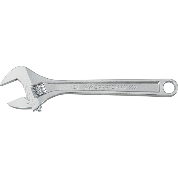 Craftsman Adj. Wrench, 1 5/8" Jaw Capacity, 12" L CMMT81624 | Zoro
