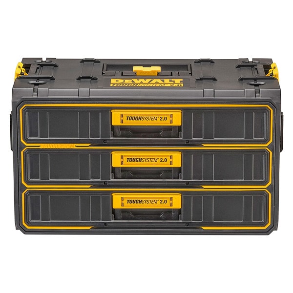 Dewalt ToughSystem 2.0 3-Drawer Tool Box, Plastic, Black/Yellow, 22 in ...