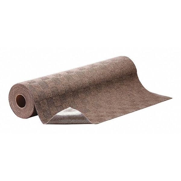 Pig Entrance Mat, 6 gal, 3 ft x 25 ft, Grease, Oils, Water, Brown ...