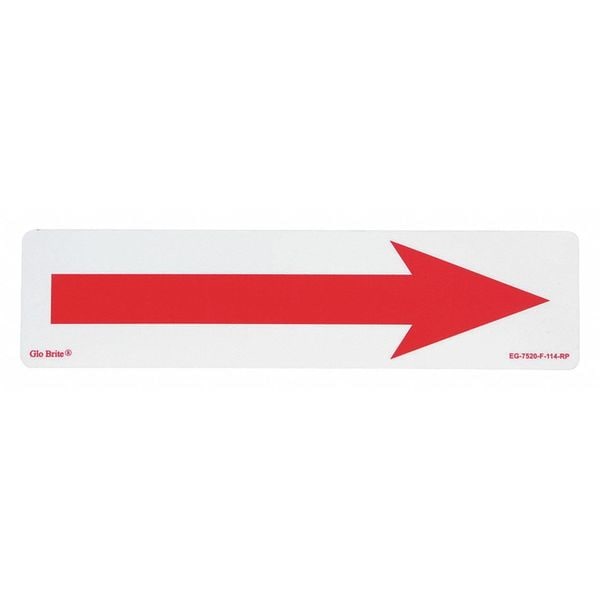 Jessup Glo Brite Arrow, Red On Photoluminescent, 14"x3.5", EG-7520-F ...