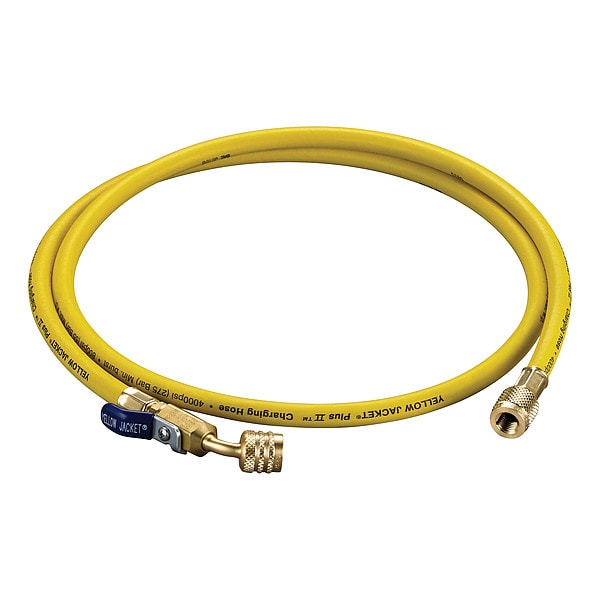 Yellow Jacket Hose, 6 ft Overall L., Yellow, Nylon 30460 | Zoro