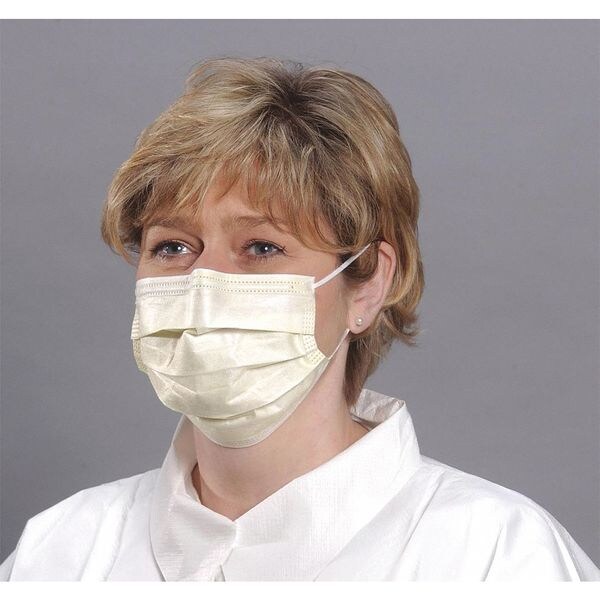 Alphaair Disposable Procedural Face Mask, Universal, Yellow, 500PK YL ...