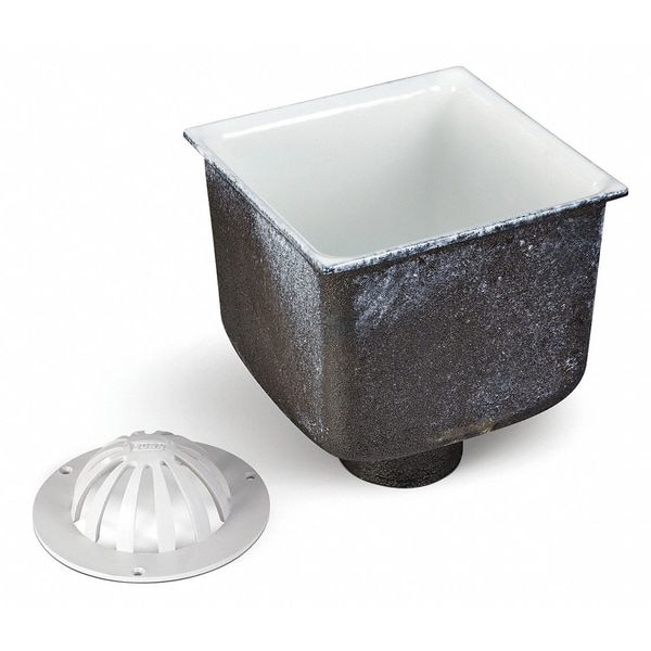 Zurn 3" Pipe Dia. Cast Iron, ABS Dome Strainer, Height (In.): 6" FD2378 ...