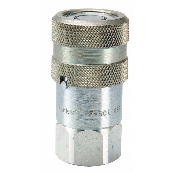 Parker Hydraulic Quick Connect Hose Coupling, Steel Body, Push-to ...