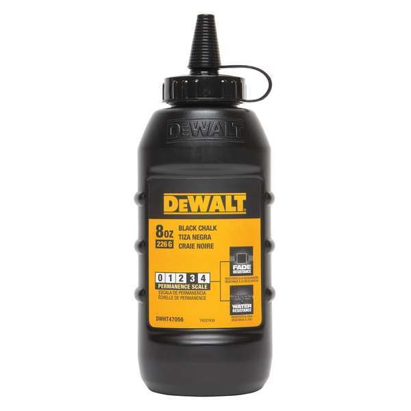 Dewalt Marking Chalk, Black, Permanent, 8 oz DWHT47056L | Zoro