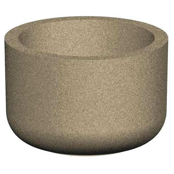 Petersen Manufacturing 48" Round Security Planter, Concrete RP48X36 | Zoro