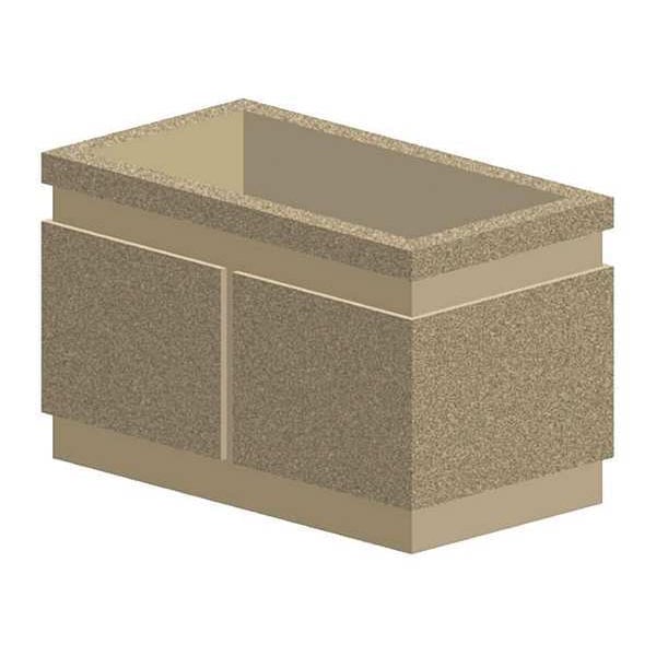 Petersen Manufacturing 18" x 33" Security Planter, Concrete P18X33 | Zoro