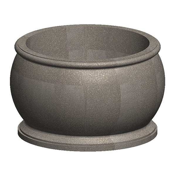 Petersen Manufacturing 60" Round Security Planter, Concrete ART60X36 | Zoro
