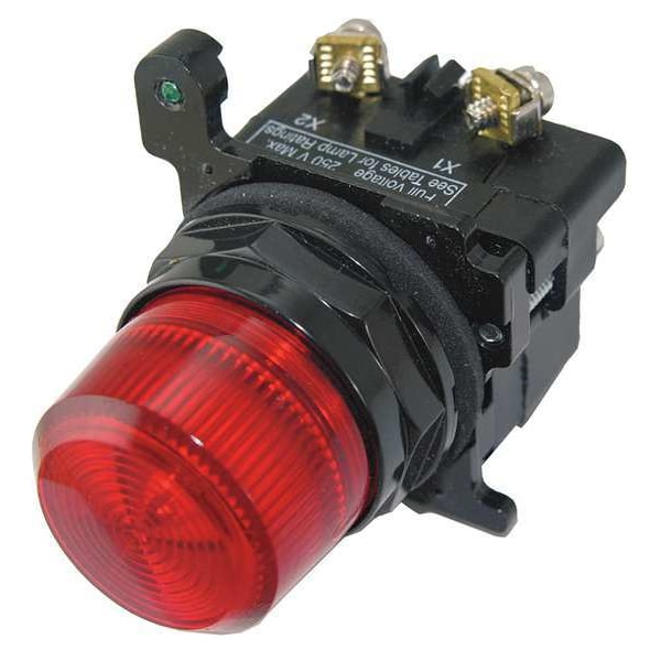 Eaton Cutler-Hammer Pilot Light, LED, 24VAC/DC, Red 10250T197HLRP24 | Zoro