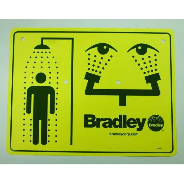 Bradley Combination Sign, For Use With Bradley Safety Showers 114-052 ...