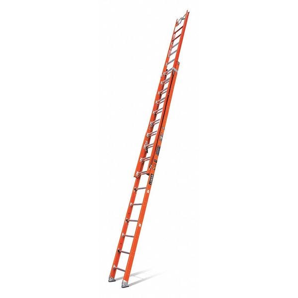 Little Giant Ladders 32 ft. Fiberglass Extension Ladder, 375 lb. Load ...