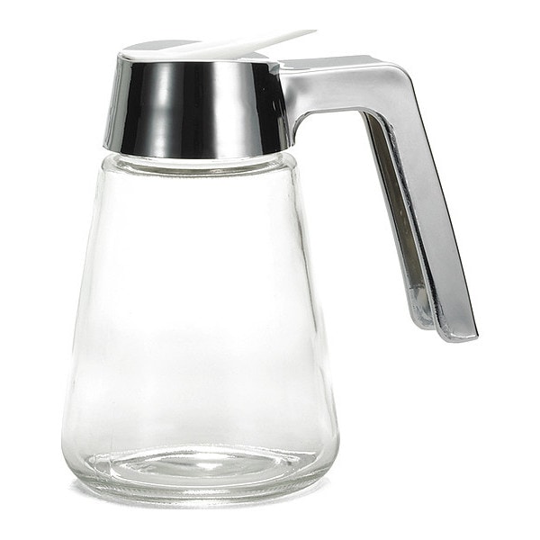 Tablecraft Glass Syrup Dispenser, Chrome, 12 oz, PK12 1271 | Zoro