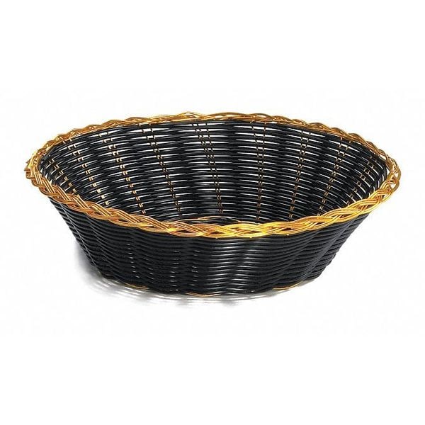 Tablecraft Round, Serving Basket, Black, PK12 875B | Zoro