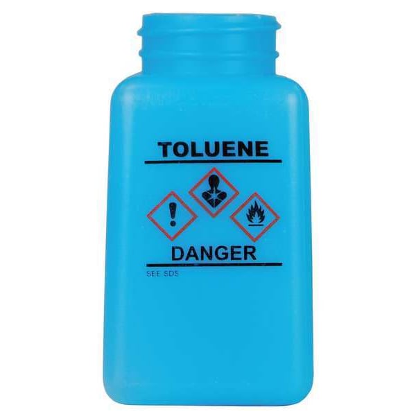 Menda Graduated Toluene Bottle, 6 oz., HDPE, Blue 35761 | Zoro