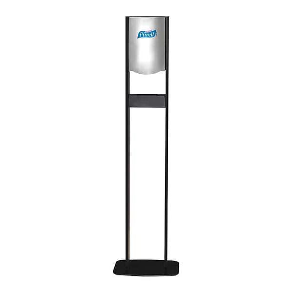 Purell Dispenser, Floor Stand, 1200mL, Black/Chrome 2456-DS | Zoro
