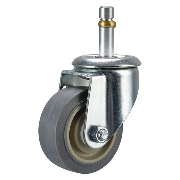 Zoro Select Swivel Stem Caster, PolyU, 3-1/2 in, 250 lb P12S-RP035D-SG2 ...