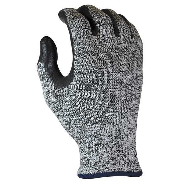 Showa Coated Gloves, A4 Cut Level, 10 ga, Black/Gray, 8 430-08 | Zoro