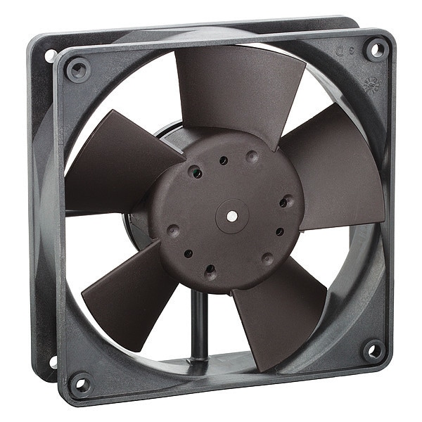 Ebm-Papst Axial Fan, Square, 12V DC, 1 Phase, PBT Plastic, 4 11/16 in W ...