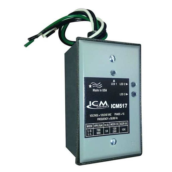 Icm Surge Protection Device, 1 Phase, 120/240V, 2 Poles, 3 Wires, 100kA ...