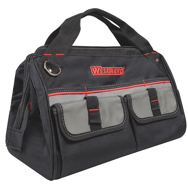 Westward Tool Bag, Black, Polyester, 21 Pockets 32PJ36 | Zoro