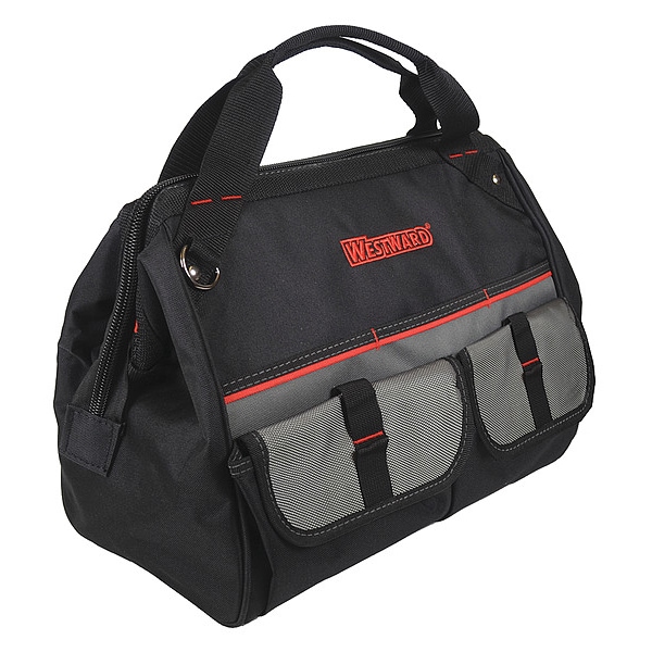 Westward Tool Bag, Black, Polyester, 21 Pockets 32PJ37 | Zoro