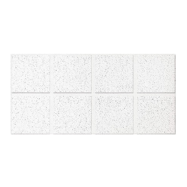 Armstrong Fine Fissured Ceiling Tile, 24 in W x 48 in L, Angled Tegular ...