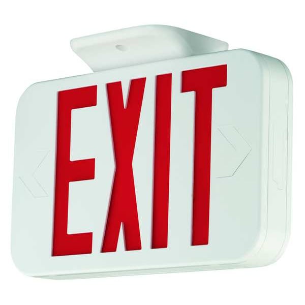 HUBBELL LIGHTING - COMPASS Exit Sign with Battery Backup,120/277VAC ...