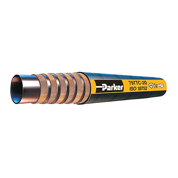 Parker Hydraulic Hose, 3/8" I.D., 385 ft. L, Black 797TC-6-RL | Zoro