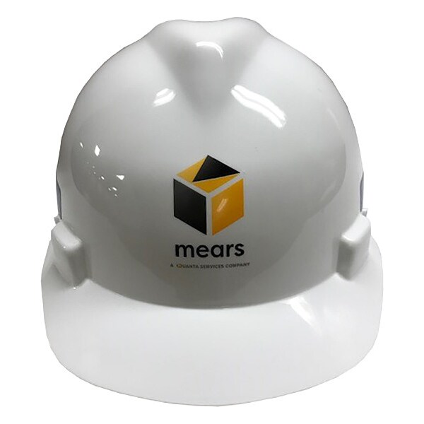 Msa Safety V-Gard Cap Ratchet, White, Mear Group Logo 475358 BL72336 F ...