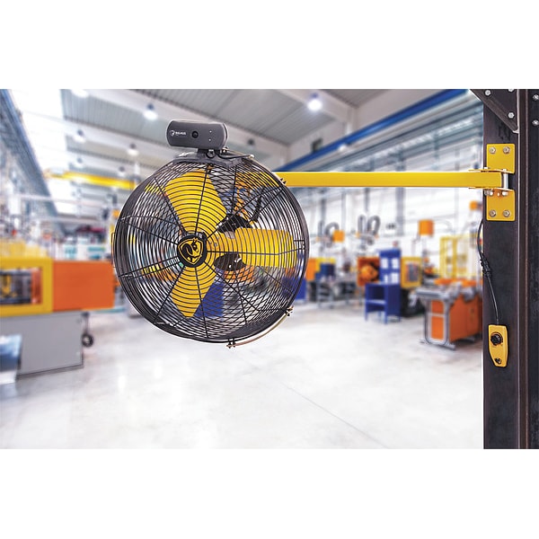 Big Ass Fans Standard-Duty Industrial Fan, Variable Speeds, Black ...