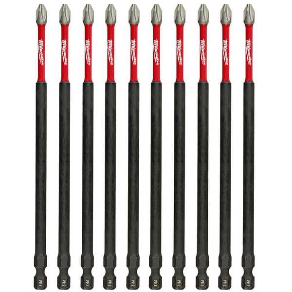 Milwaukee Shockwave 6 Impact Phillips 2 Power Bits 10 Pk 48 32