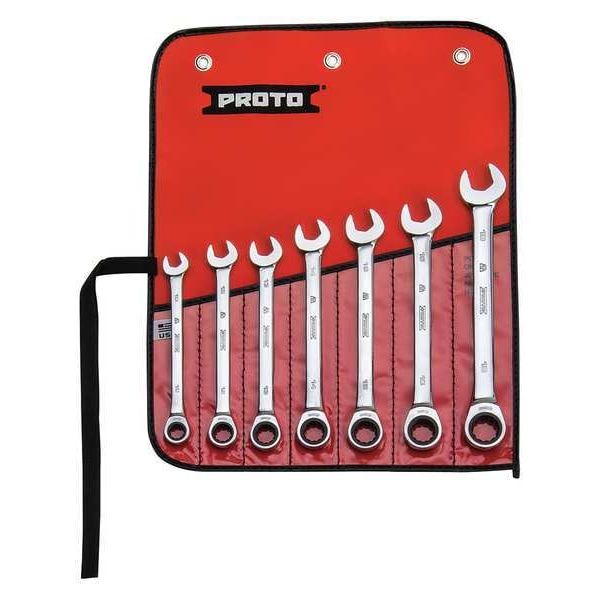 Proto Ratcheting Wrench Set, Combination JSCRMT-7S | Zoro