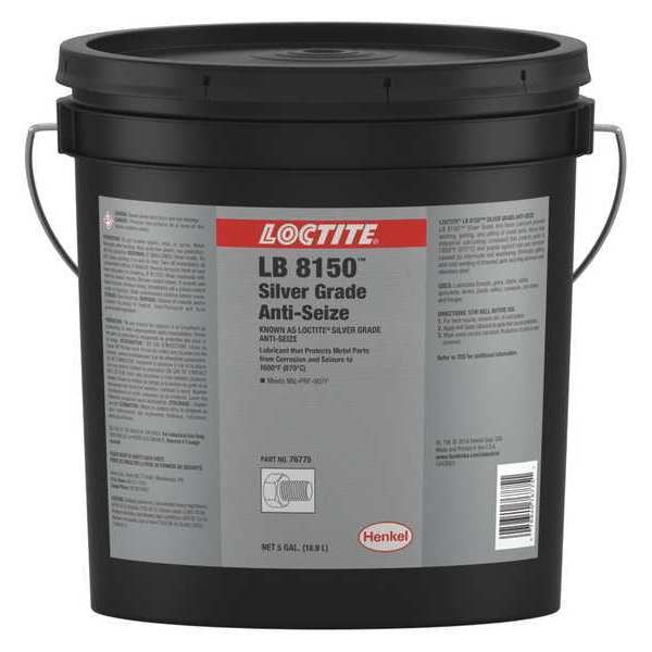Loctite Anti-Seize, 5 gal, Pail, Silver Color, Paste LB 8150(TM) SILVER ...