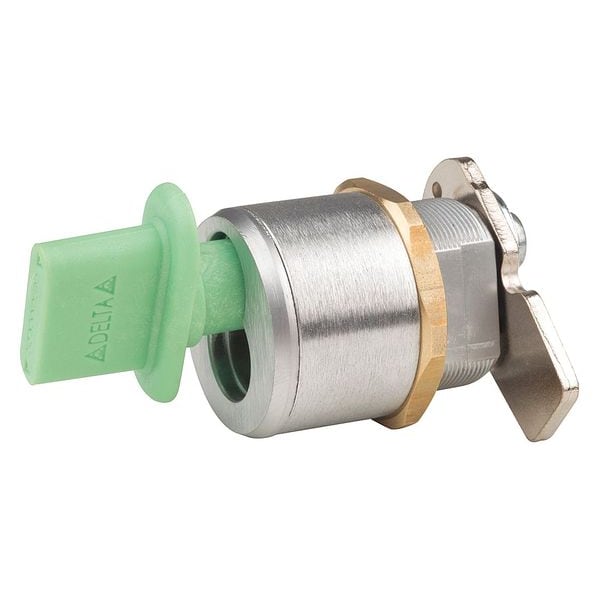 Delta Lock Interchangeable Core Keyed Cam Lock, Brushed Chrome, 1 1/4 ...