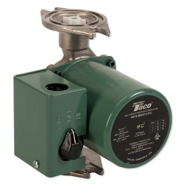 Taco HVAC Circulating Pump, 1/20 hp, 115V, 1 Phase, Flange Connection 0015-MSSF3-IFC | Zoro