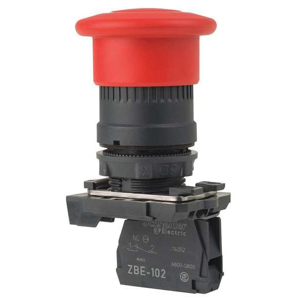 Schneider Electric Emergency Stop Push Button, 22 mm, 1NC, Red XB5AT842 | Zoro
