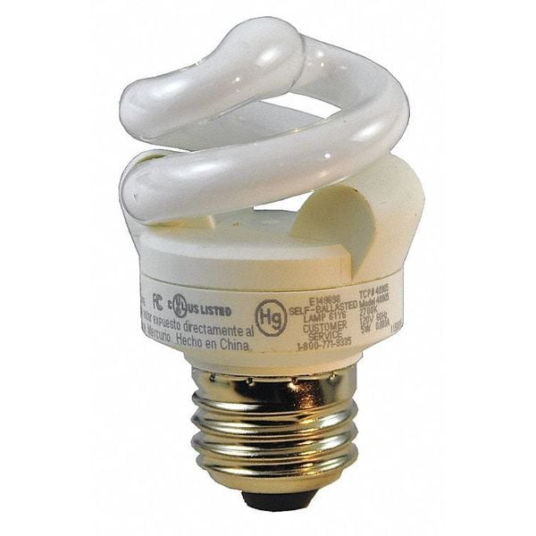 Shat-R-Shield SHAT-R-SHIELD 4.0W, T3 Screw-In Fluorescent Light Bulb ...