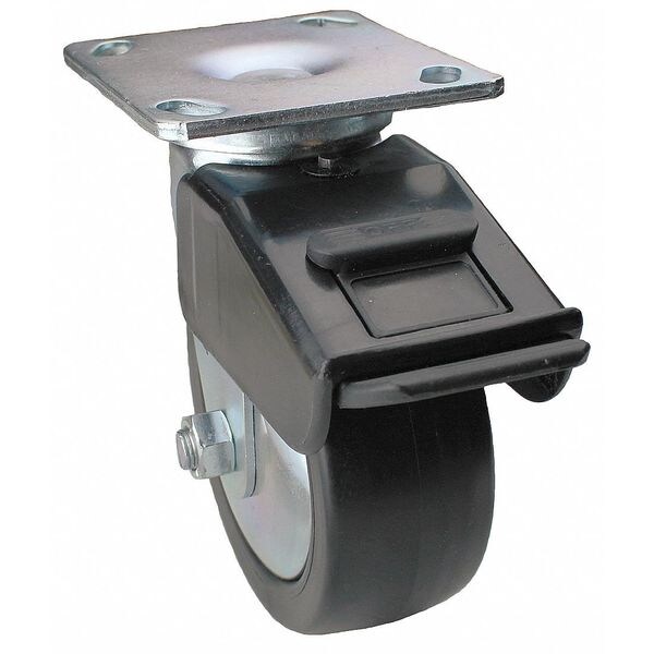 Zoro Select Swivel Plate Caster w/4-Position Directional Lock, 650 lb ...